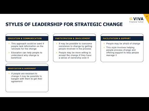 ACCA Strategic Business Leader (SBL) Course: 6. Strategic Change