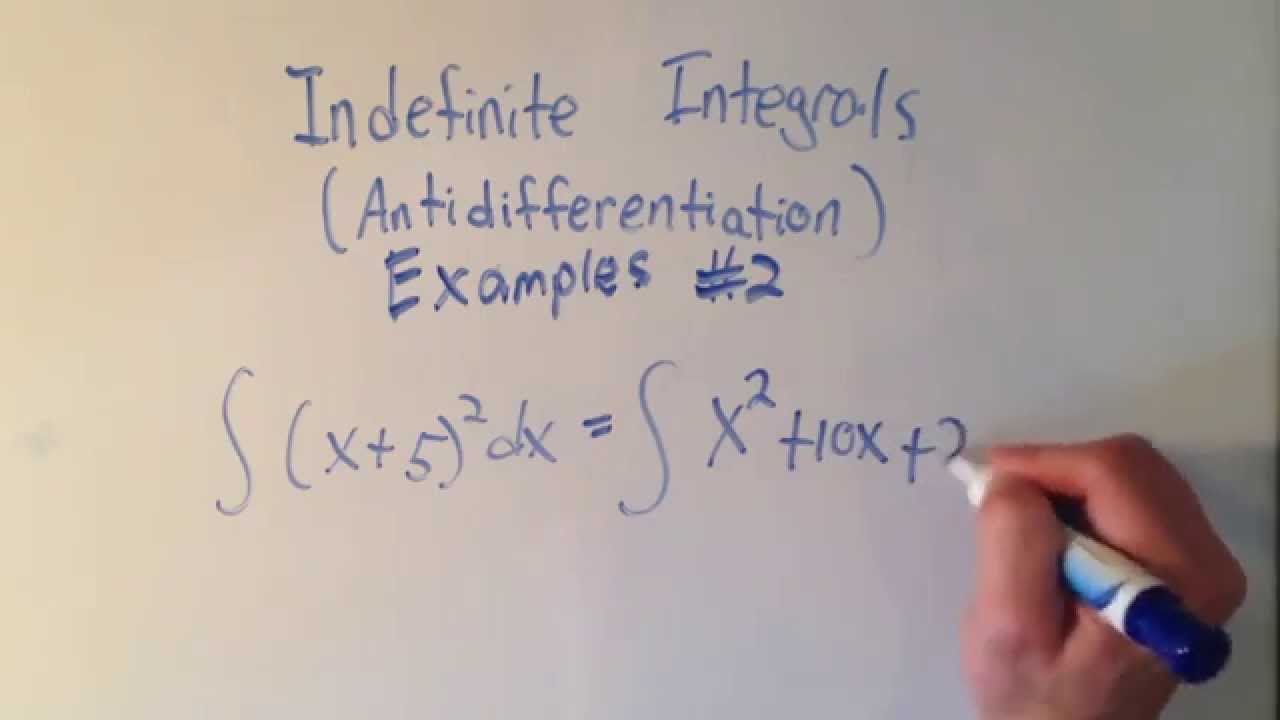 Indefinite Integrals Example #2 (2 Minutes)