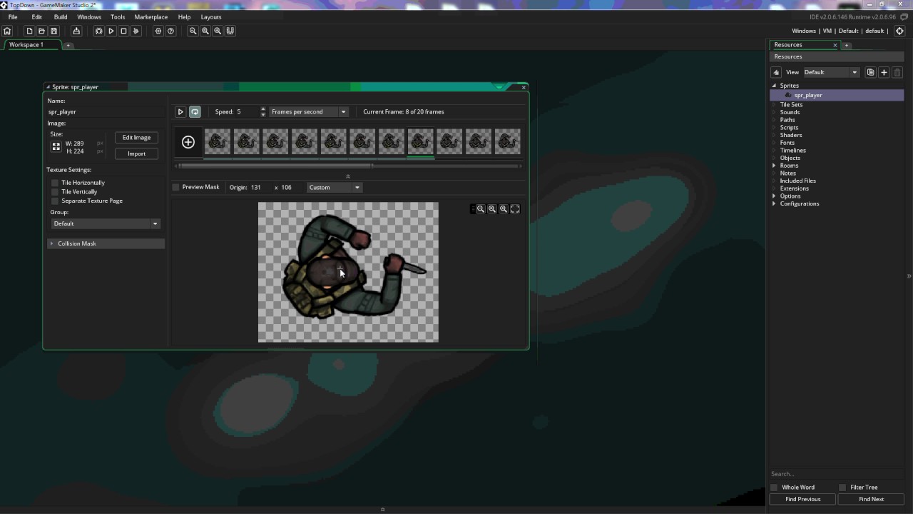 GameMaker Studio 2: Sprite creation, animation and interface