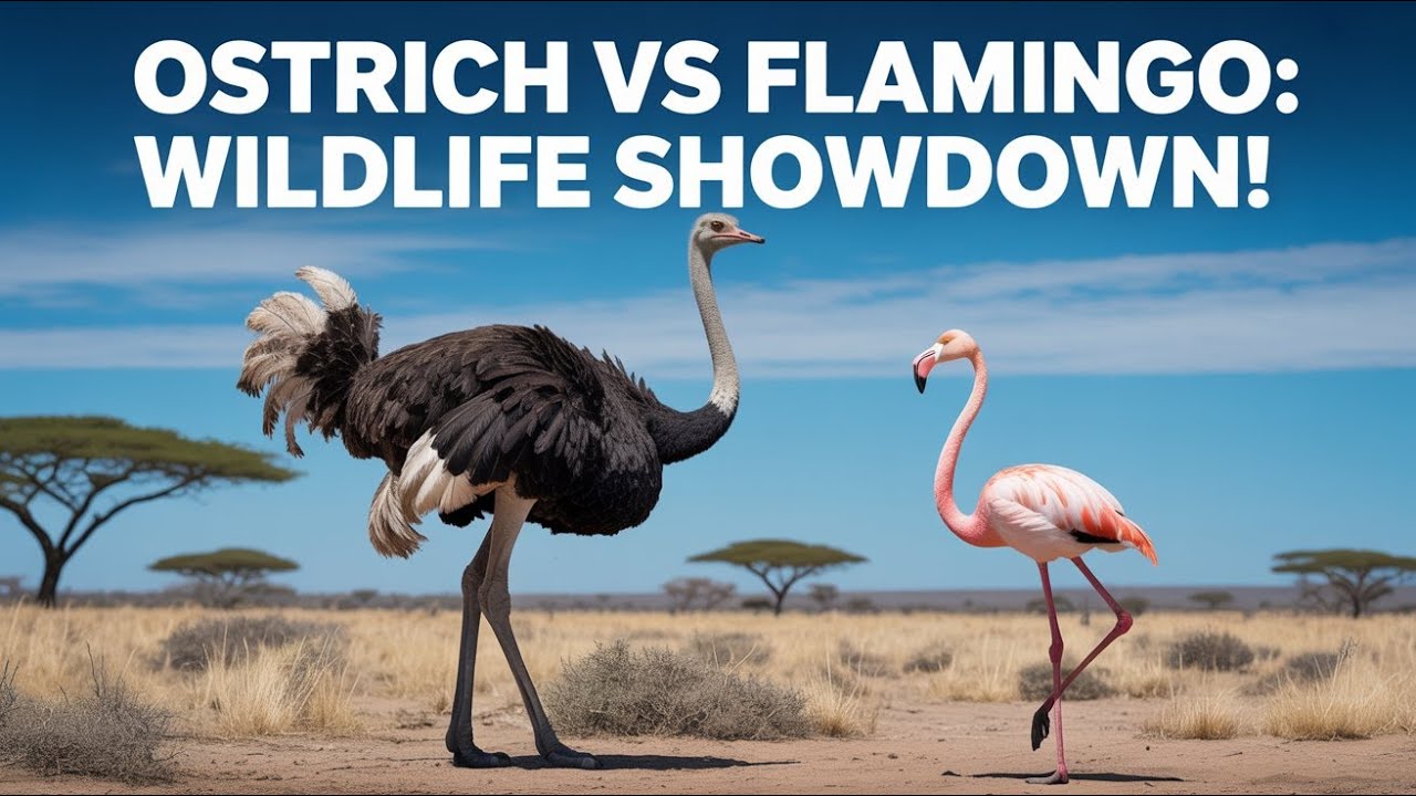 Ostrich vs Flamingo: Wildlife Showdown!