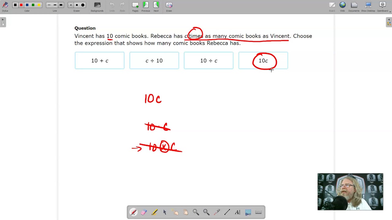 IXL 8.V.4 Write variable expressions - word problems (MEC)