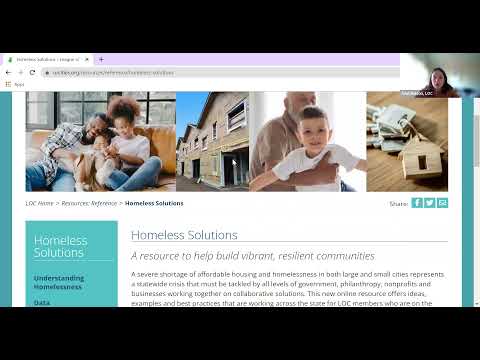 Homeless Solutions Webpage Webinar