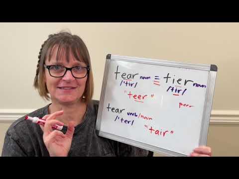How to Pronounce Tear (noun), Tier and Tear (verb)