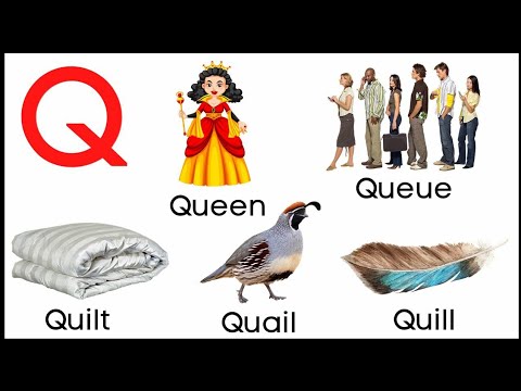 Letter Q Words | Words that start with letter q with pictures | twin kids zone