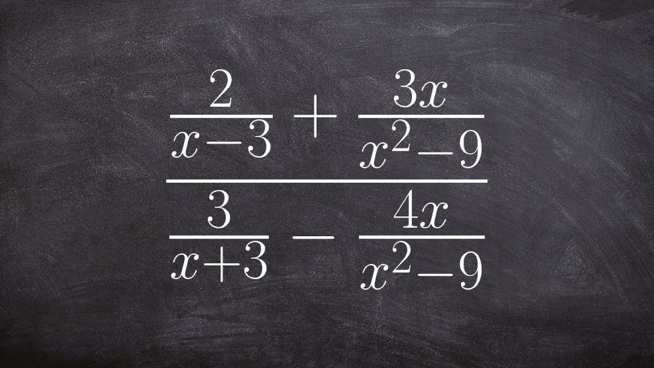 Learn how to simplify a complex rational expression by multiplying by the LCD