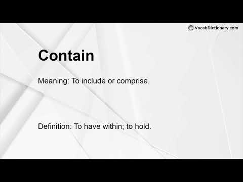 Contain Meaning