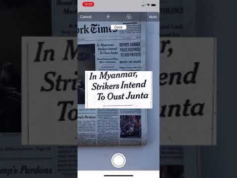 Find newspaper articles online with a photo (SnapNews app)