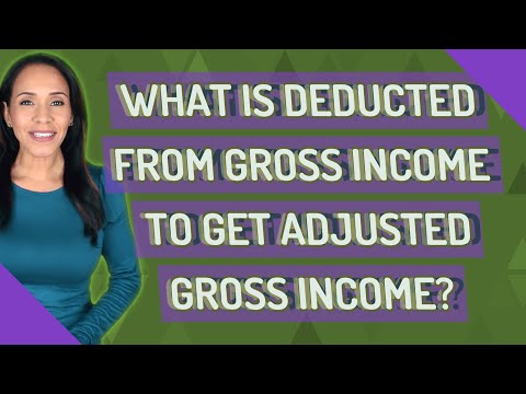 What is deducted from gross income to get adjusted gross income?