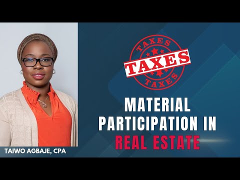 Material participation in Real estate. #taxaccounting #realestateinvestors
