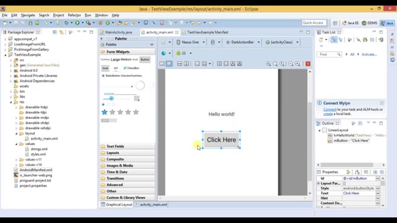 Android TextView Example