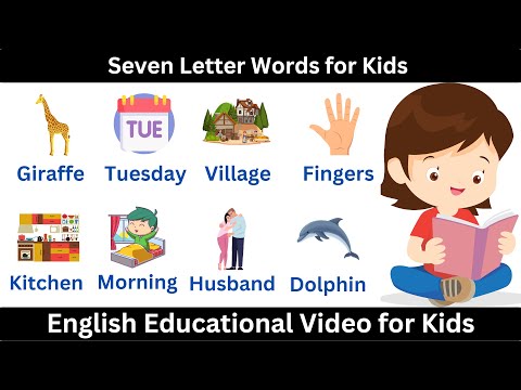 Seven Letter Words in English || 7 Letter Words in English || English Educational Video for Kids