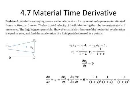 4.7 Material Time Derivative