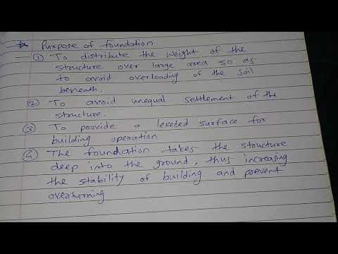 Purpose of foundation