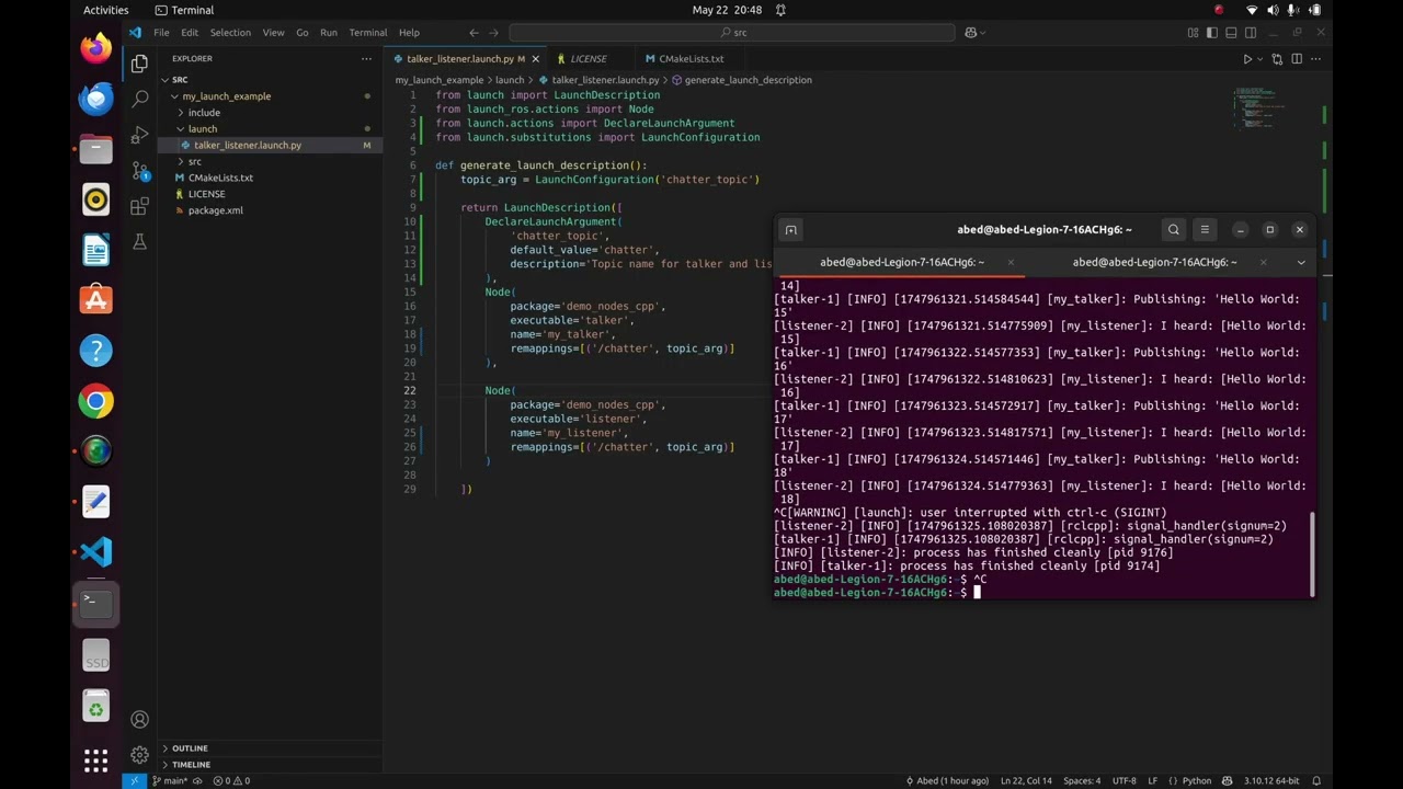 ros2 launch files: Arguments and Conditions