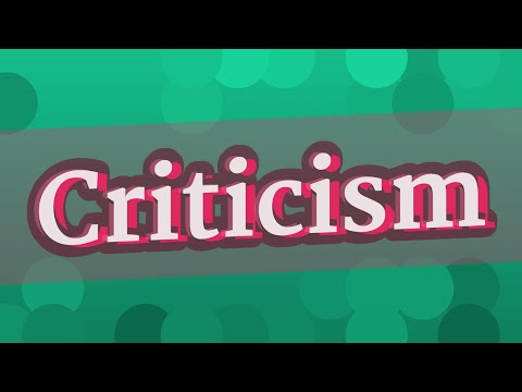 CRITICISM pronunciation • How to pronounce CRITICISM