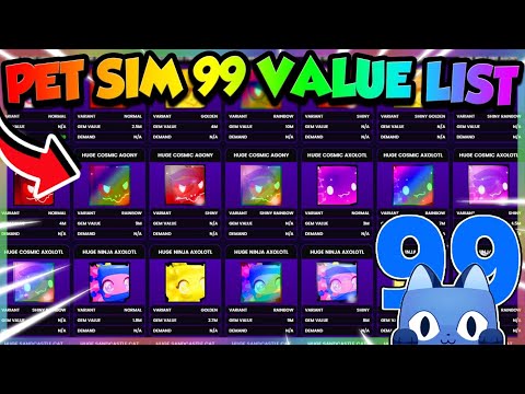 Pet Simulator 99 VALUE LIST!!