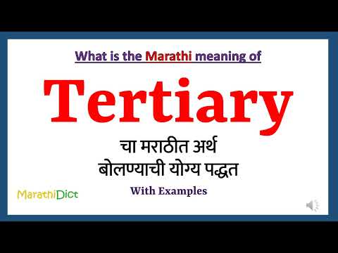 Tertiary Meaning in Marathi | Tertiary म्हणजे काय | Tertiary in Marathi Dictionary |