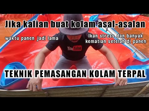 CARA pasang terpal untuk KOLAM LELE | cepat dan MUDAH tanpa kerutan