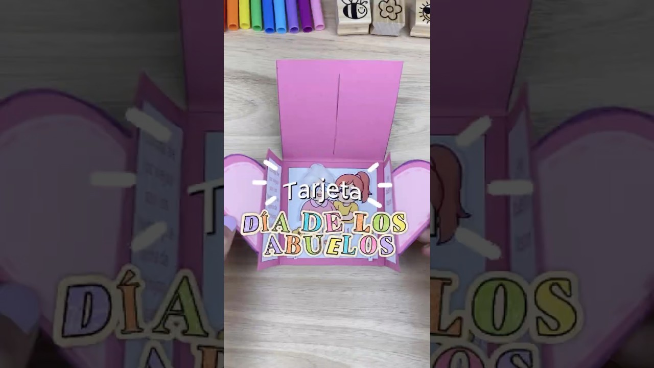 🎁 Tarjeta Día de los Abuelos  Paso a paso + PDF GRATIS  #pdfgratis  #abuelos  #detalles  #educación