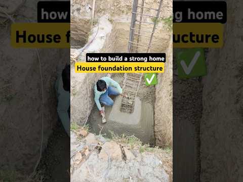 How to build a strong house , house foundation structure #siteengineer #work #construction #update