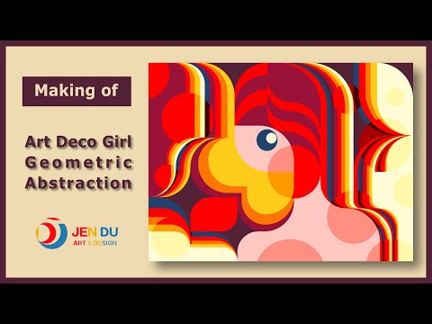 "The Great Gatsby" Movie Inspired Geometric Abstraction Creating Process
