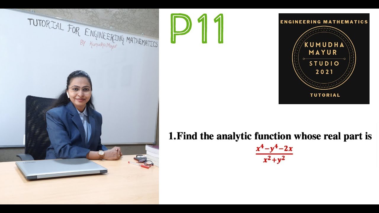 #VT-S4-18 - EMT 4th semester - Find the analytic function whose real part is (x^4-y^4-2x)/(x^2+y^2 )