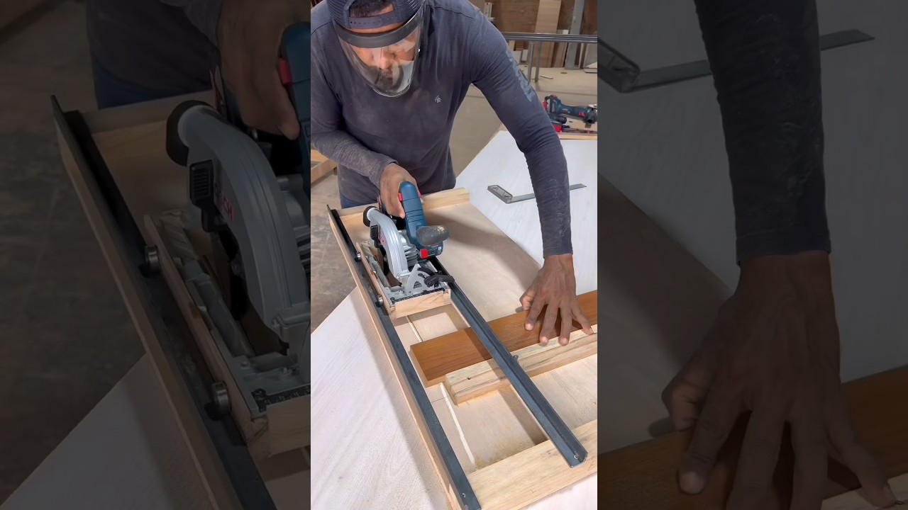 Melhor gabarito para Serra circular a bateria#diy#amazing#wood