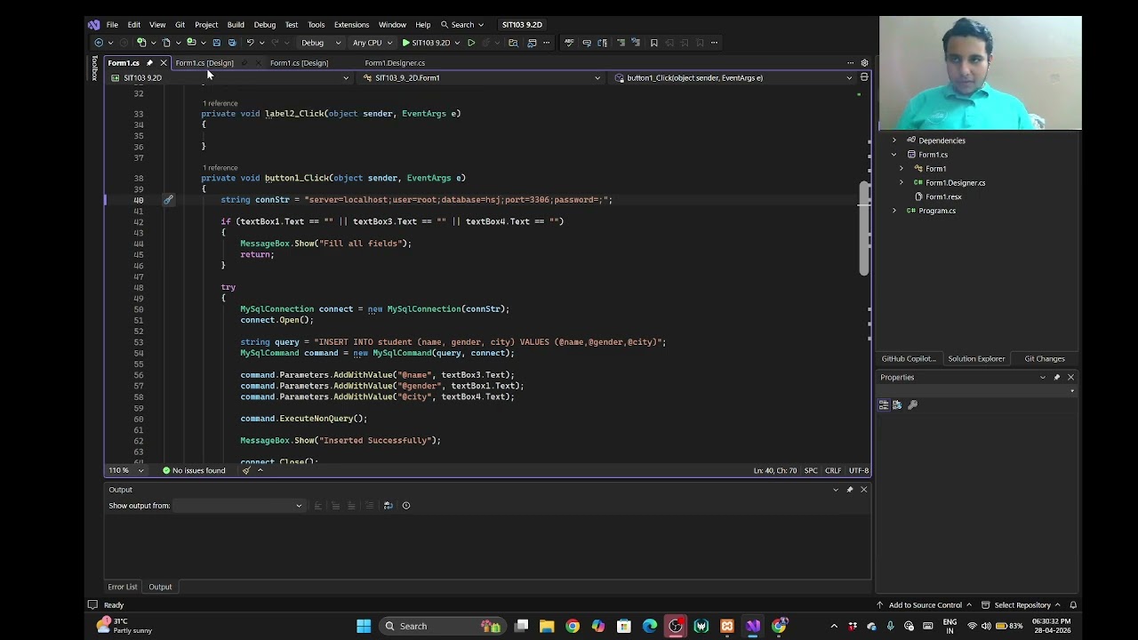 SIT103 9.2D  User Interface and Embedded SQL