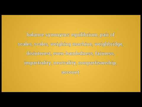 Balance Meaning