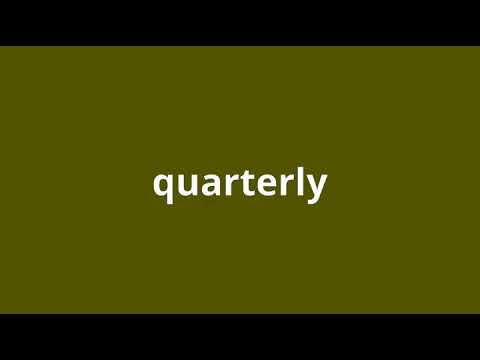 what is the meaning of quarterly.