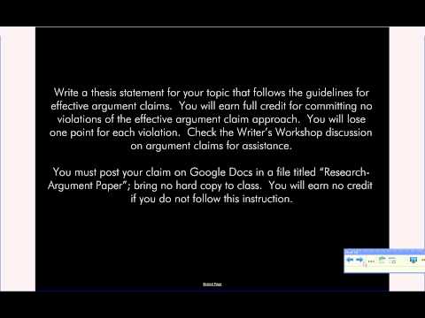 Writing Argument Claims