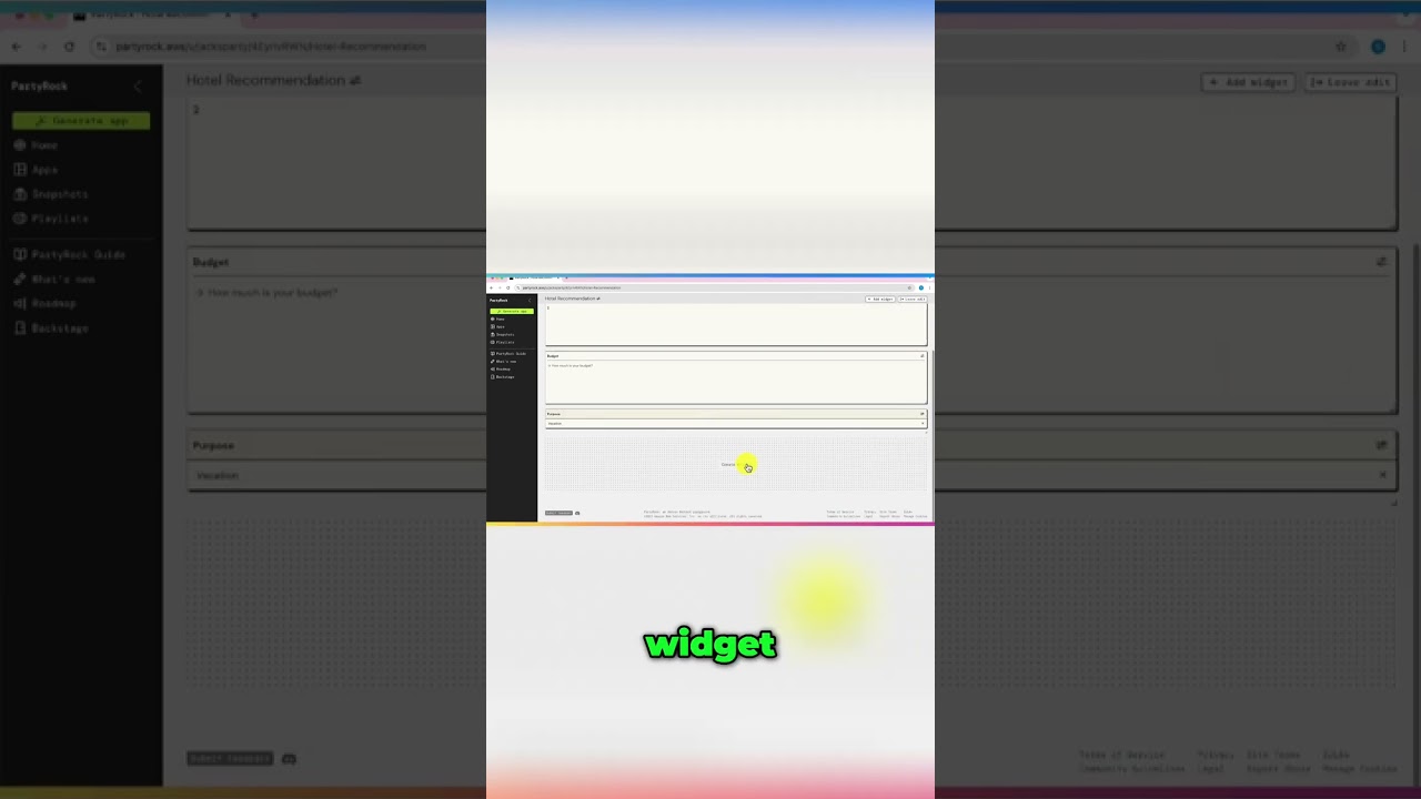 AI Widget: Purpose-Based Recommendation in Seconds!