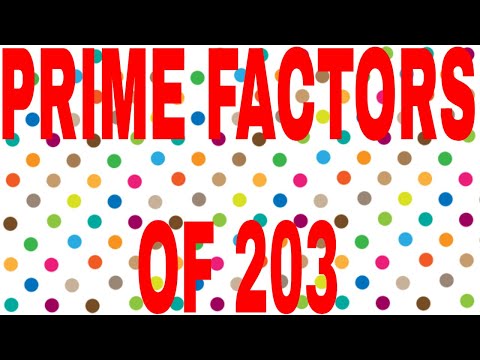 PRIME FACTORS OF 203