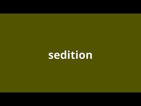 what is the meaning of sedition.