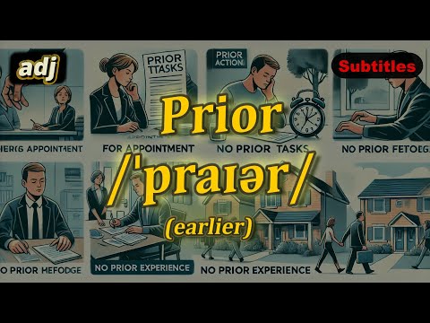 [adj] Prior meaning (earlier) with 5 examples
