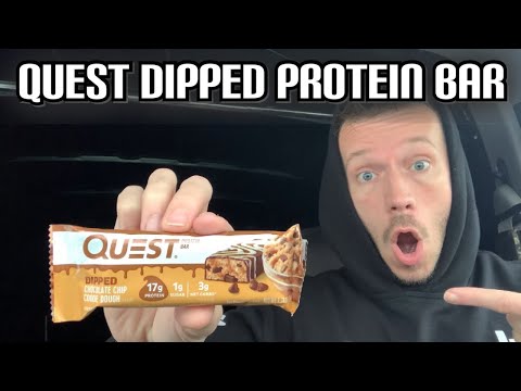 New! Quest Nutrition Dipped Protein Bar REVIEW | Chocolate Chip Cookie Dough