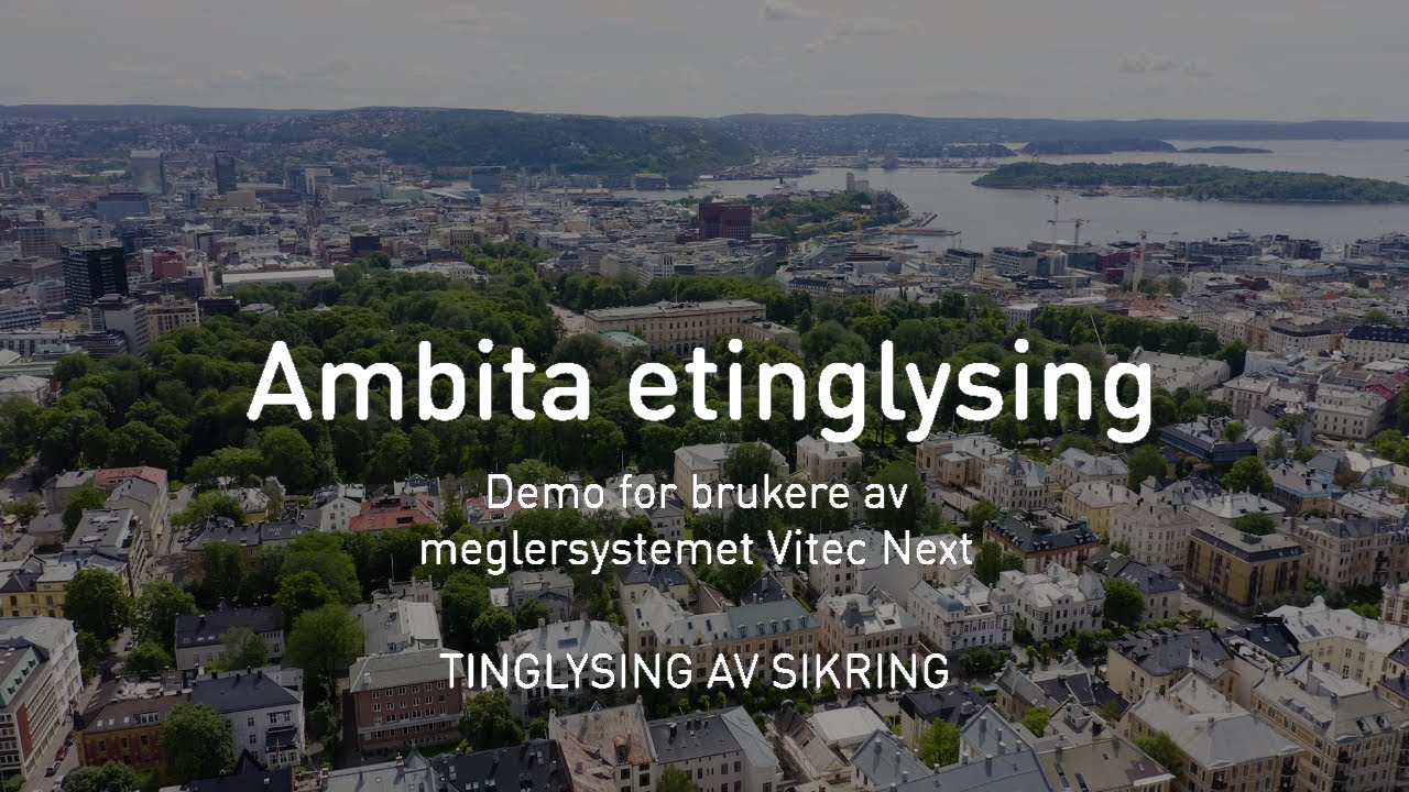 Ambita etinglysing - Demo for brukere av meglersystemet Vitec Next