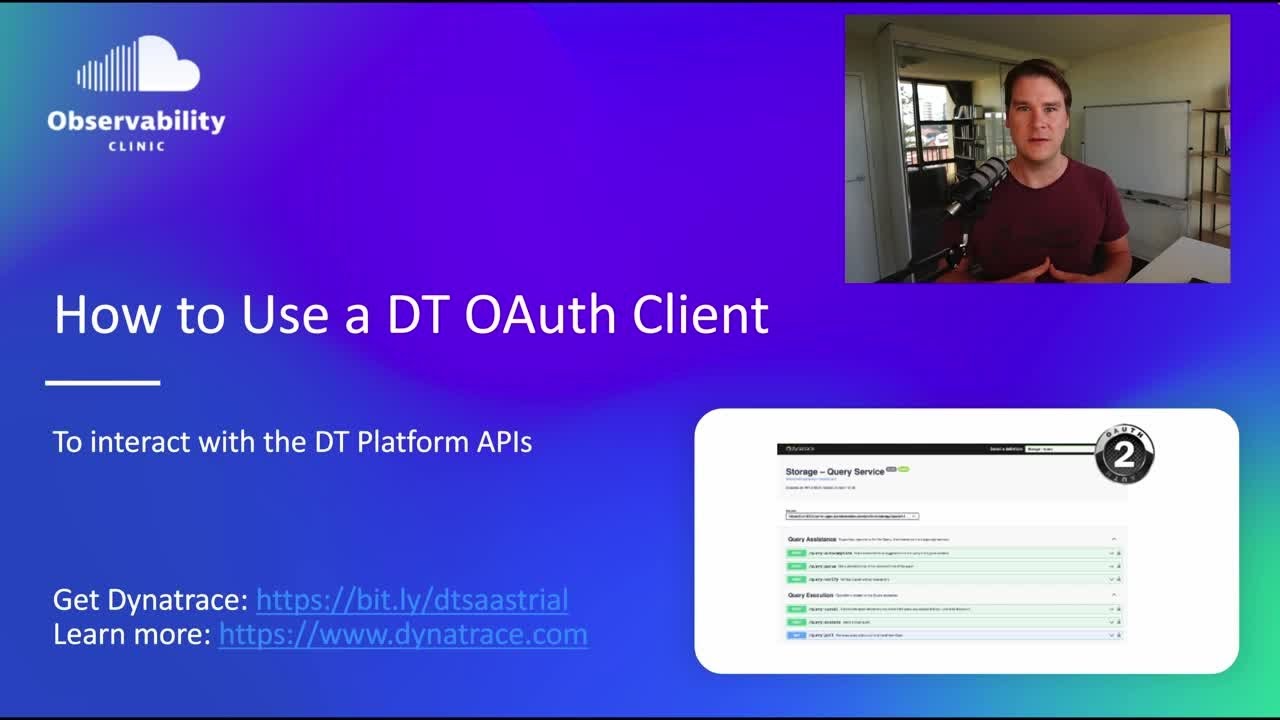 Interacting with the Dynatrace APIs using an OAuth Client