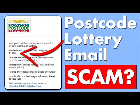 Postcode Lottery Email Scam Alert!
