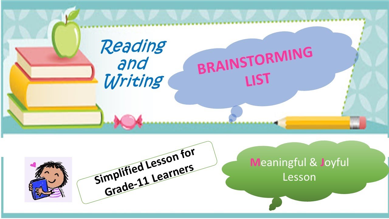 Brainstorming List: A Lesson in Reading & Writing
