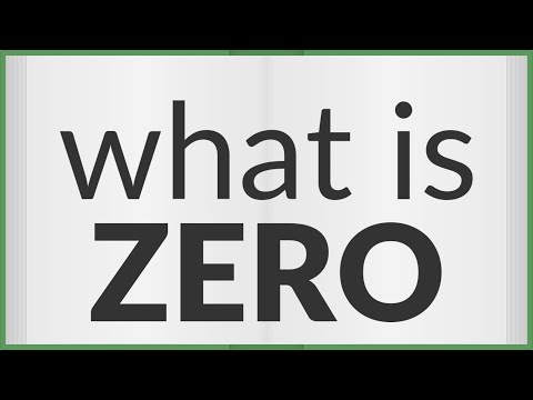 Zero | meaning of Zero