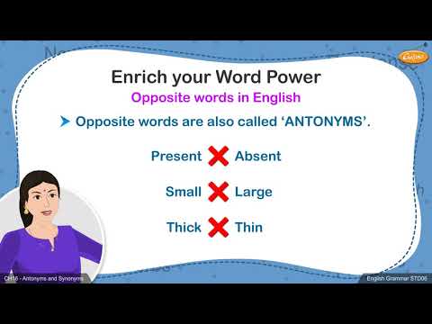 Grade 6 English - Antonyms and Synonyms