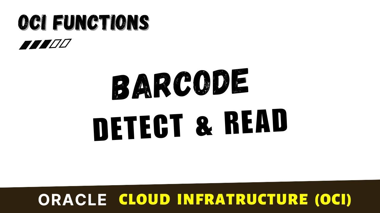 Create OCI Function to Detect & Extract Barcodes from PDF file | Python | Full Tutorial | OCI AI