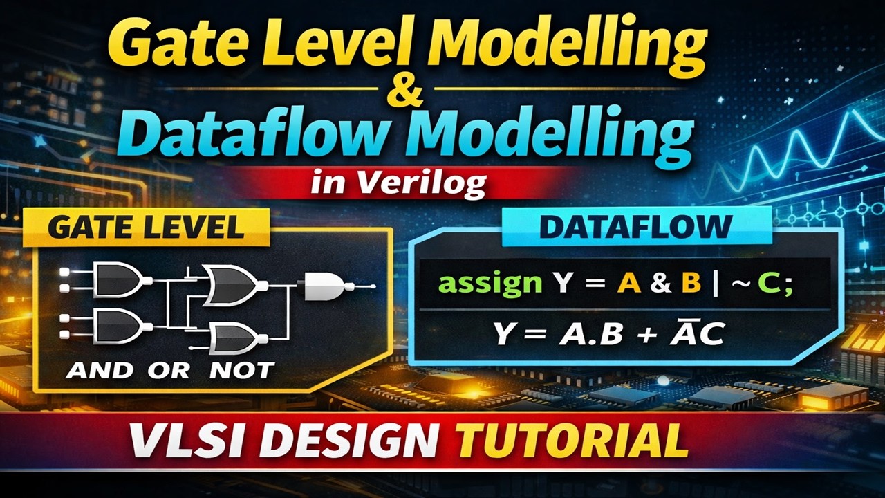 Gate Level Modelling & Dataflow Modelling in Verilog | Complete VLSI Design Tutorial
