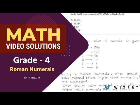 Grade 4 Mathematics Worksheets - Roman Numeral worksheet pdfs for Grade 4 - Set 1603363338