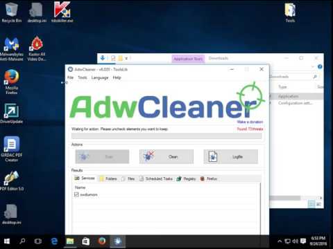 Remove browser hijackers, PUPs, malware, adware with AdwCleaner