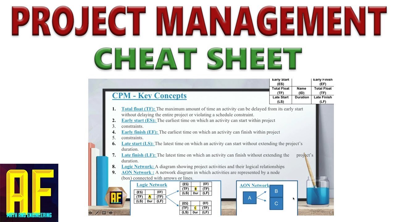 Project Management Cheat Sheet Tutorial