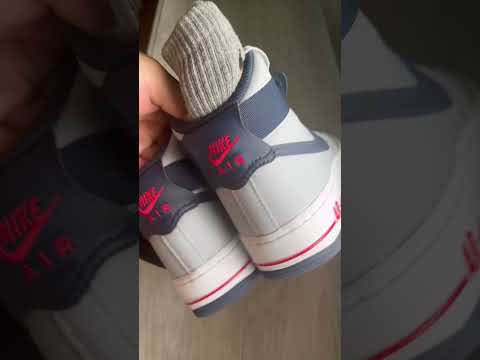 Women Nike Air Force High Wolf Grey/University Red/White/College Navy