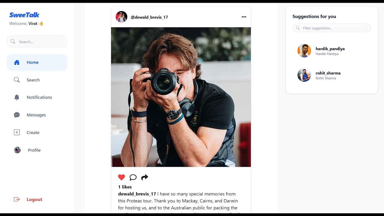Full Stack Project using Springboot ,React.js and MySql database