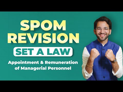 Appointment & Remuneration of Managerial Personnel SPOM Set A Law Revision CA Final